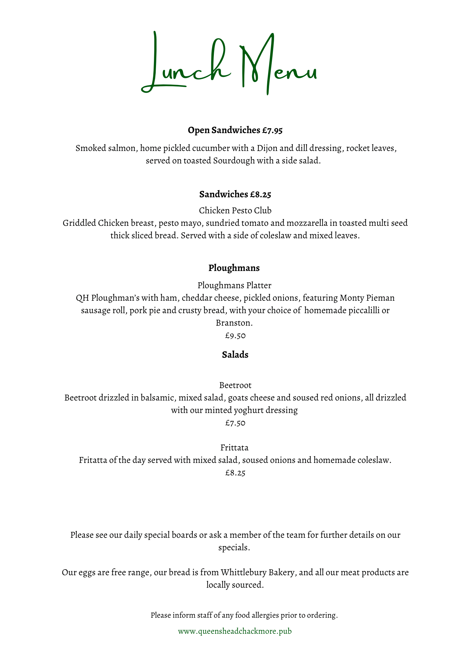 The Queens Head – Country Pub & Kitchen
